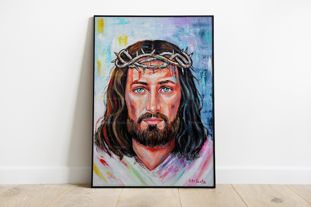 Jesus Painting Sacred Art Acrylic on Canvas Original Artwork - Etsy