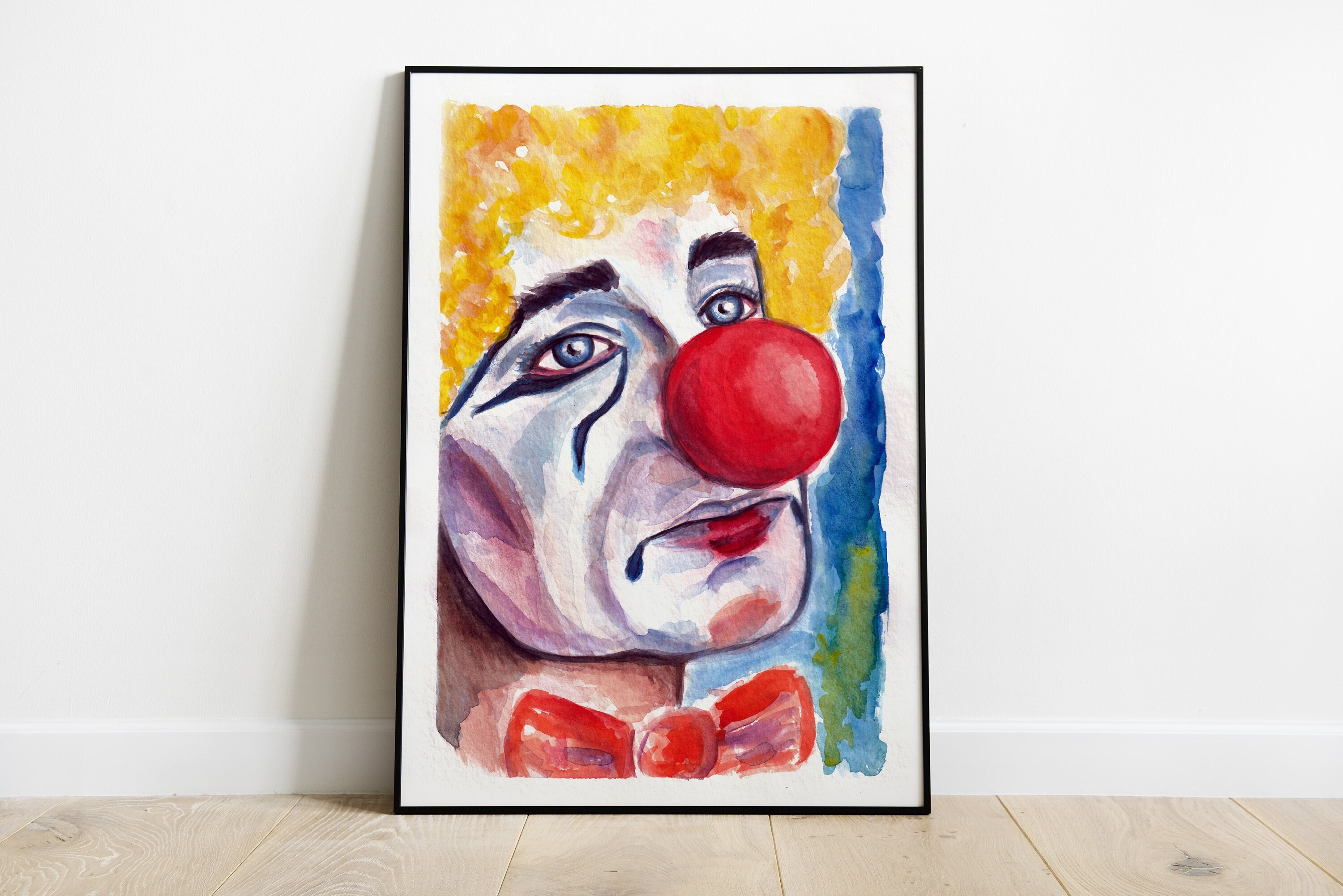 Original Sad Clown Painting