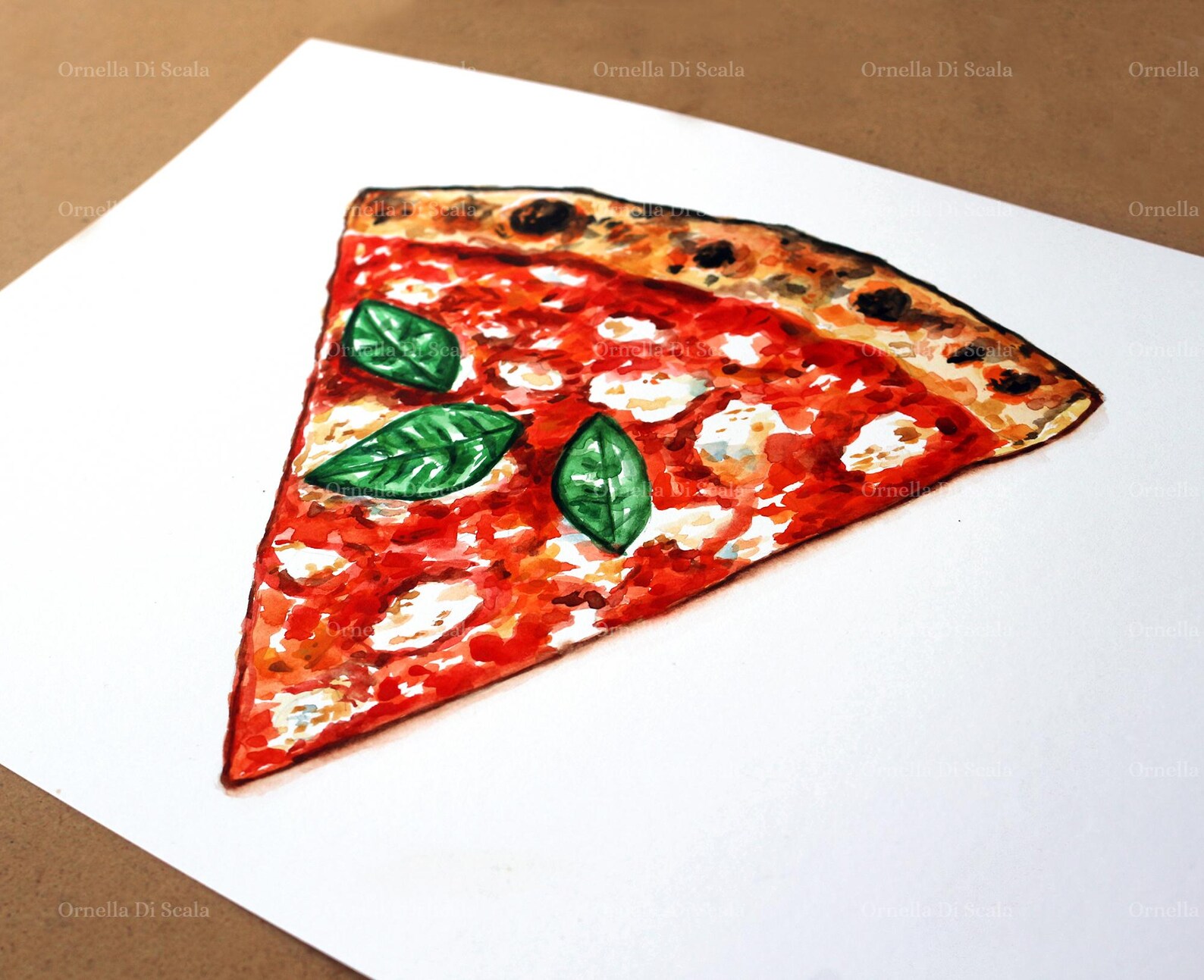 Pizza Watercolor Painting Instant Download Printable Artwork - Etsy