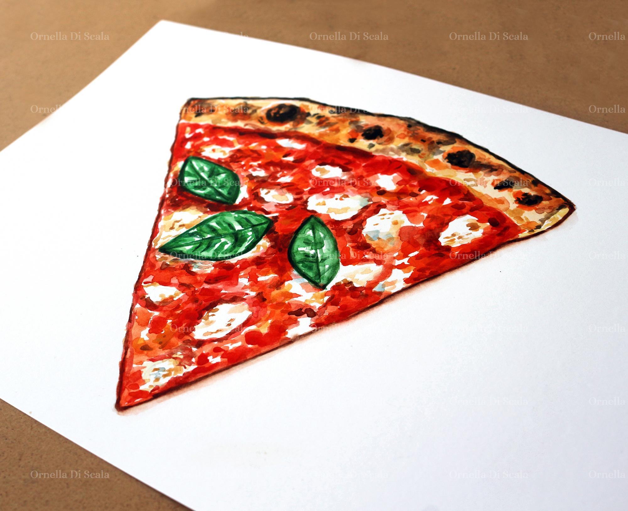 Pizza Watercolor Painting Instant Download Printable Artwork - Etsy