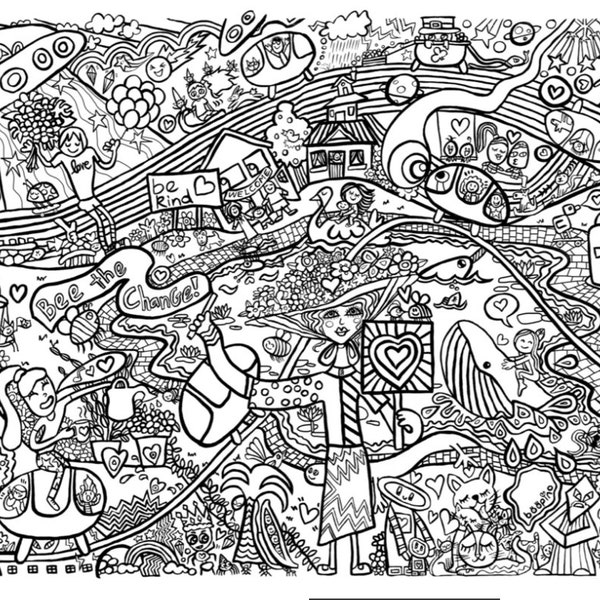 Colouring Poster - Etsy