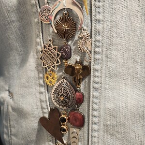 Charms & Chains Upcycled Denim Jacket Large - Etsy