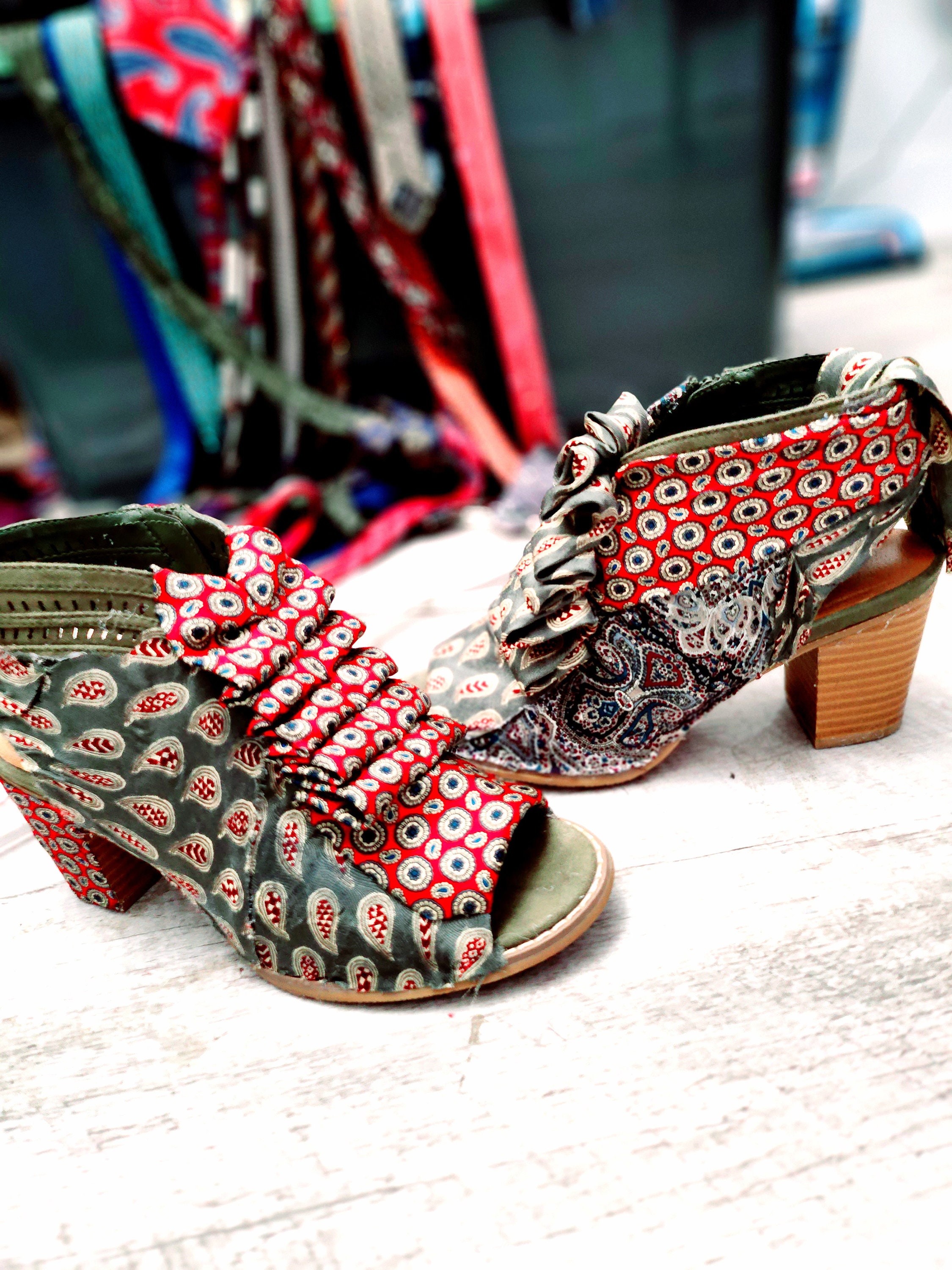 Upcycled Men's Necktie Shoes - Etsy