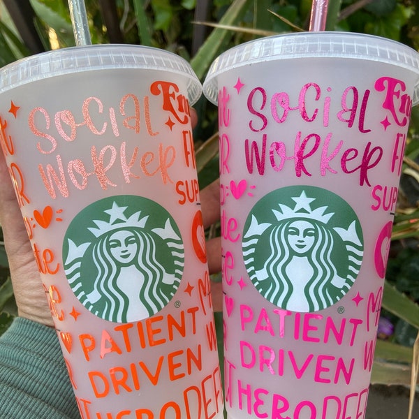 Social Work Starbucks Cup - Etsy
