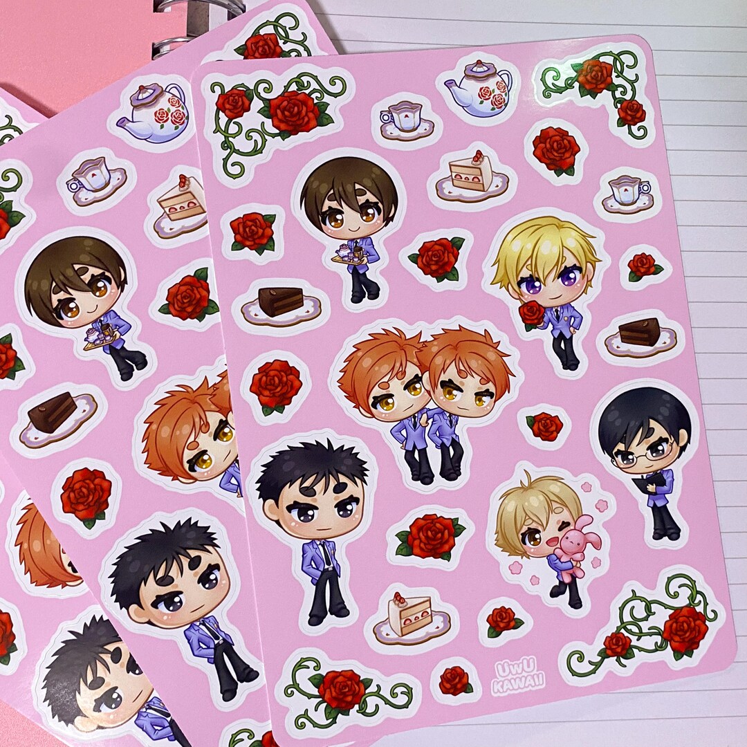 Host Club 5x7 Sticker Sheet, Bullet Journal Stickers, Planner Stickers ...