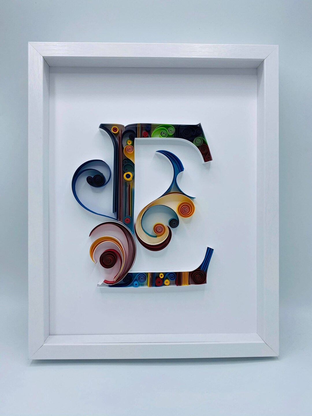 Quilling Art Floral Letter E Framed Picture Quilling - Etsy