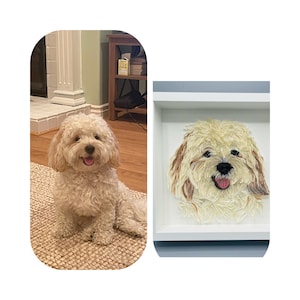 Quilled Dog Portrait, Custom Pet Portrait,quilling Dog, Quilled Pet ...