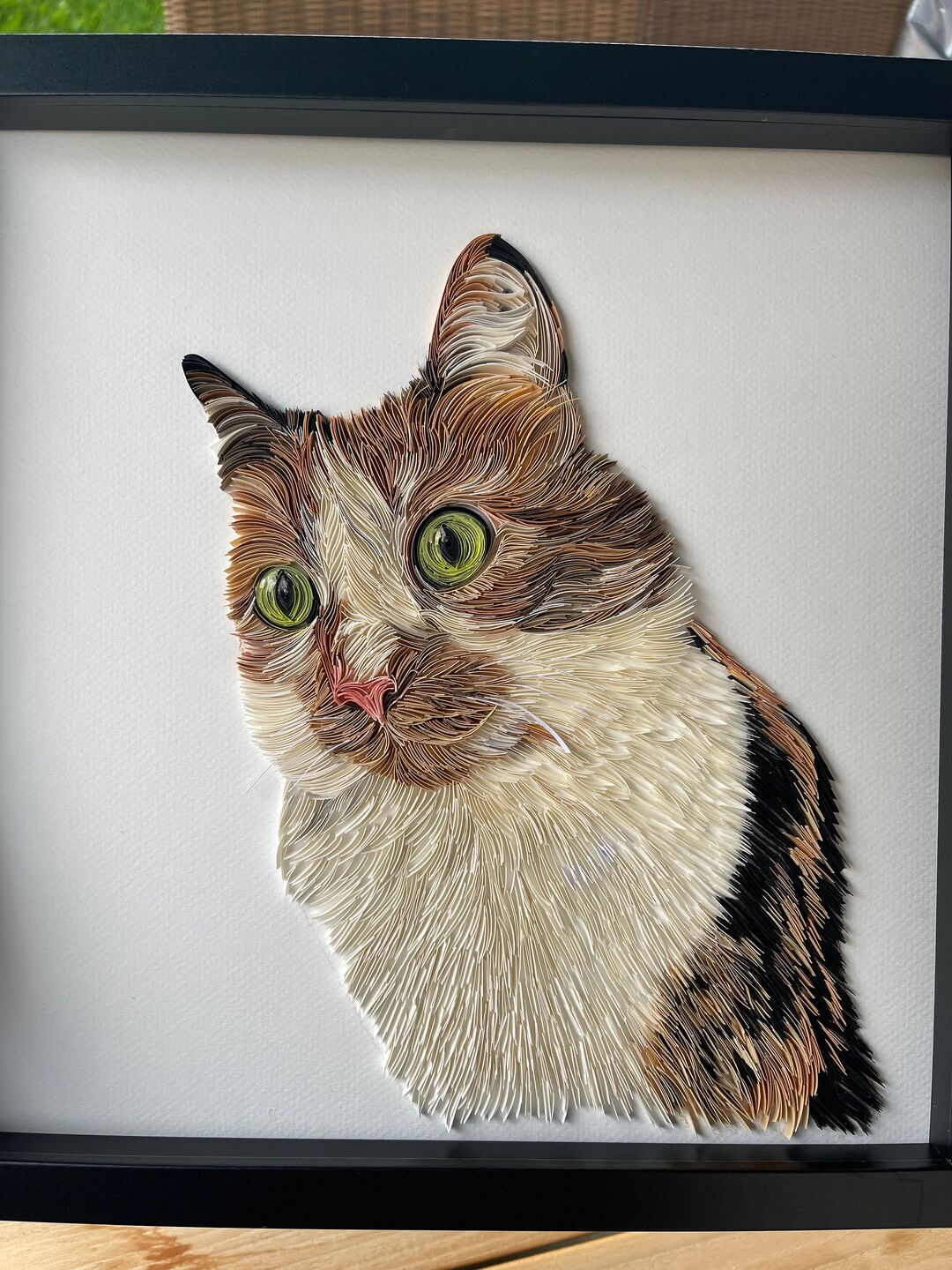 Custom Made Cat Portrait Quilling, Quill Cat Portrait, Cat Quilling ...