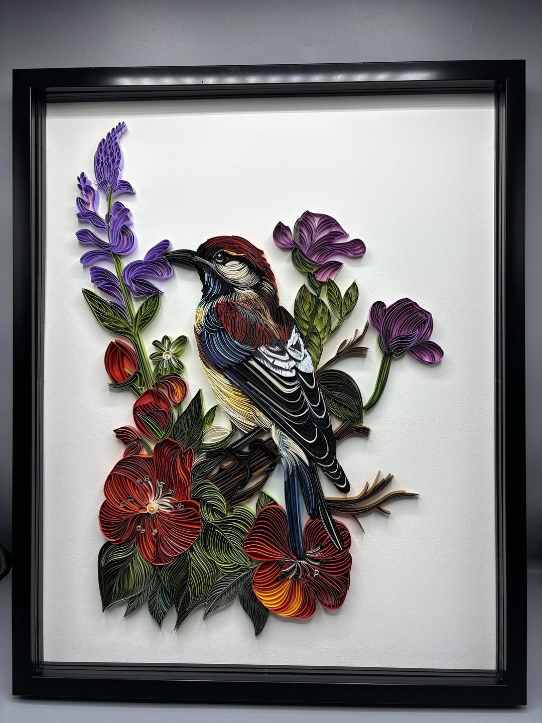 Quill Art, Handmade Wall Art, Quilled Flowers, Quilling Bird, Art Gift ...