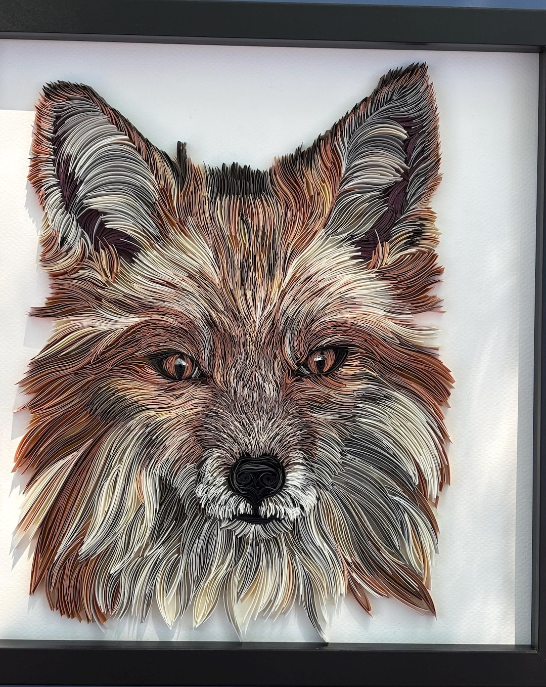 Fox Quilling Artwork, Original Handmade Quilled Gift for Her, Gift for ...