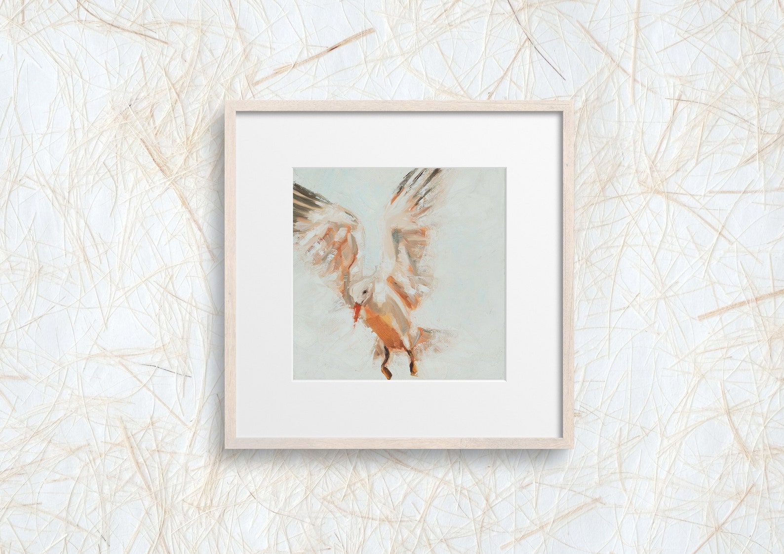 Art Print | Flying Seagull | Oil Painting Giclée Print Poster | Sea ...