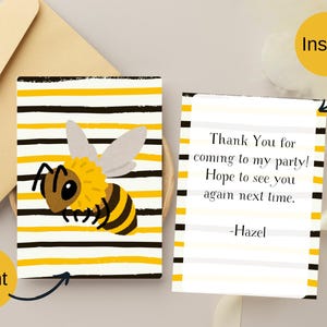 Bumble Bee Digital Birthday Thank You Card | Honey Bee Card | Card ...