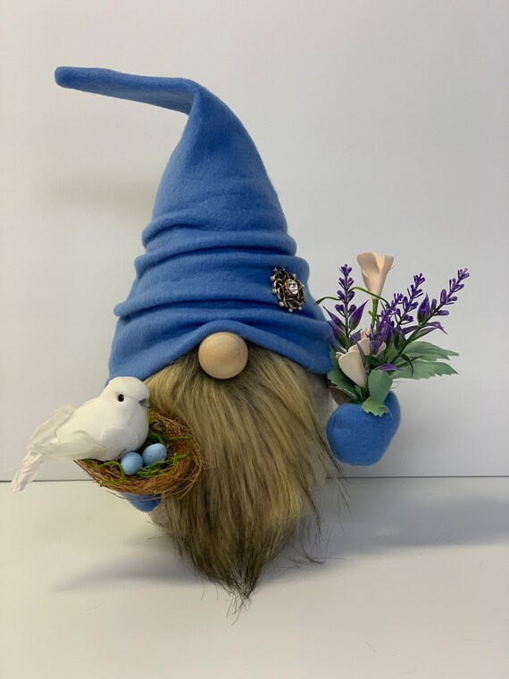 Blue Nature Lover Gnome - Etsy