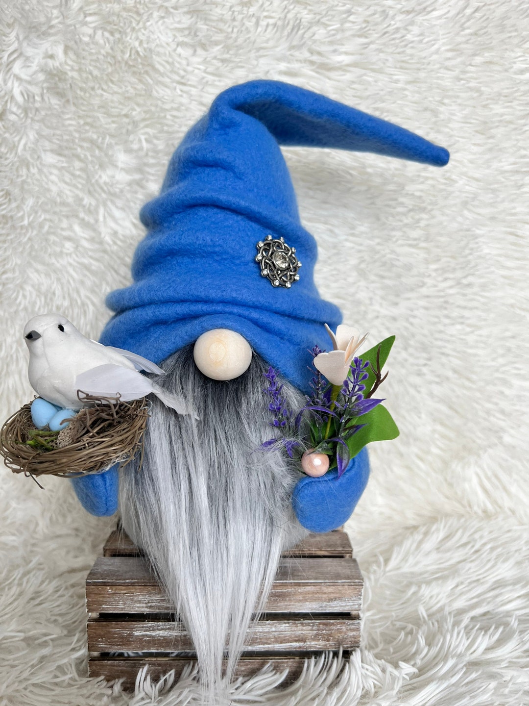Blue Nature Lover Gnome - Etsy