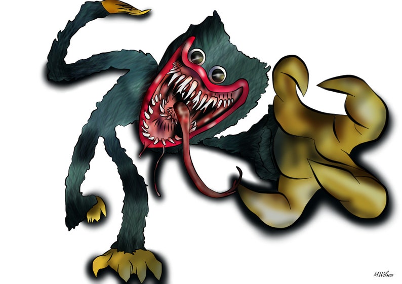 Huggy Wuggy poppy Playtime Digital Art, Poster, A4 - Etsy