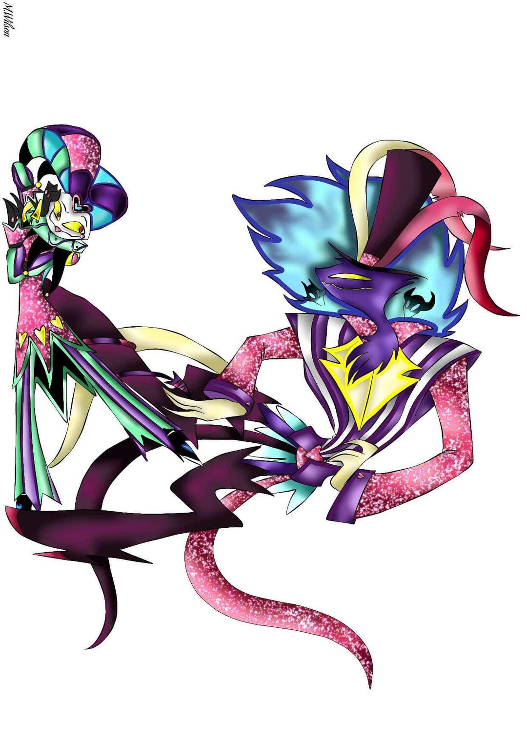 Helluvaboss (asmodeus and Fizzarolli) Digital Drawing, A4 - Etsy