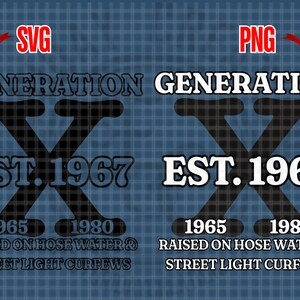 GEN-X Nostalgia SVG PNG File: 1965-1980 T-shirt Design - Etsy