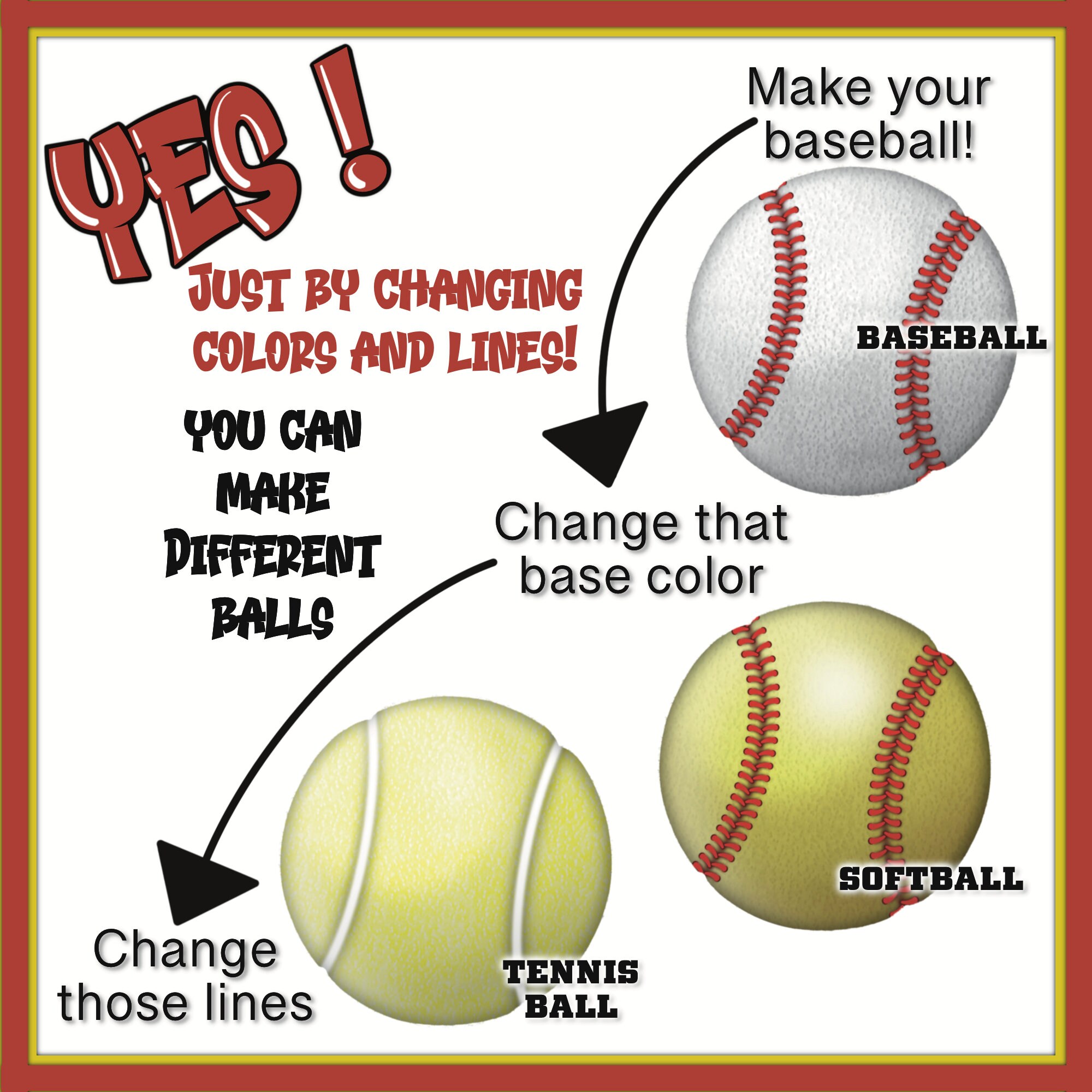 Procreate Brushes for Baseball, Softball and Tennis: Stitching and ...