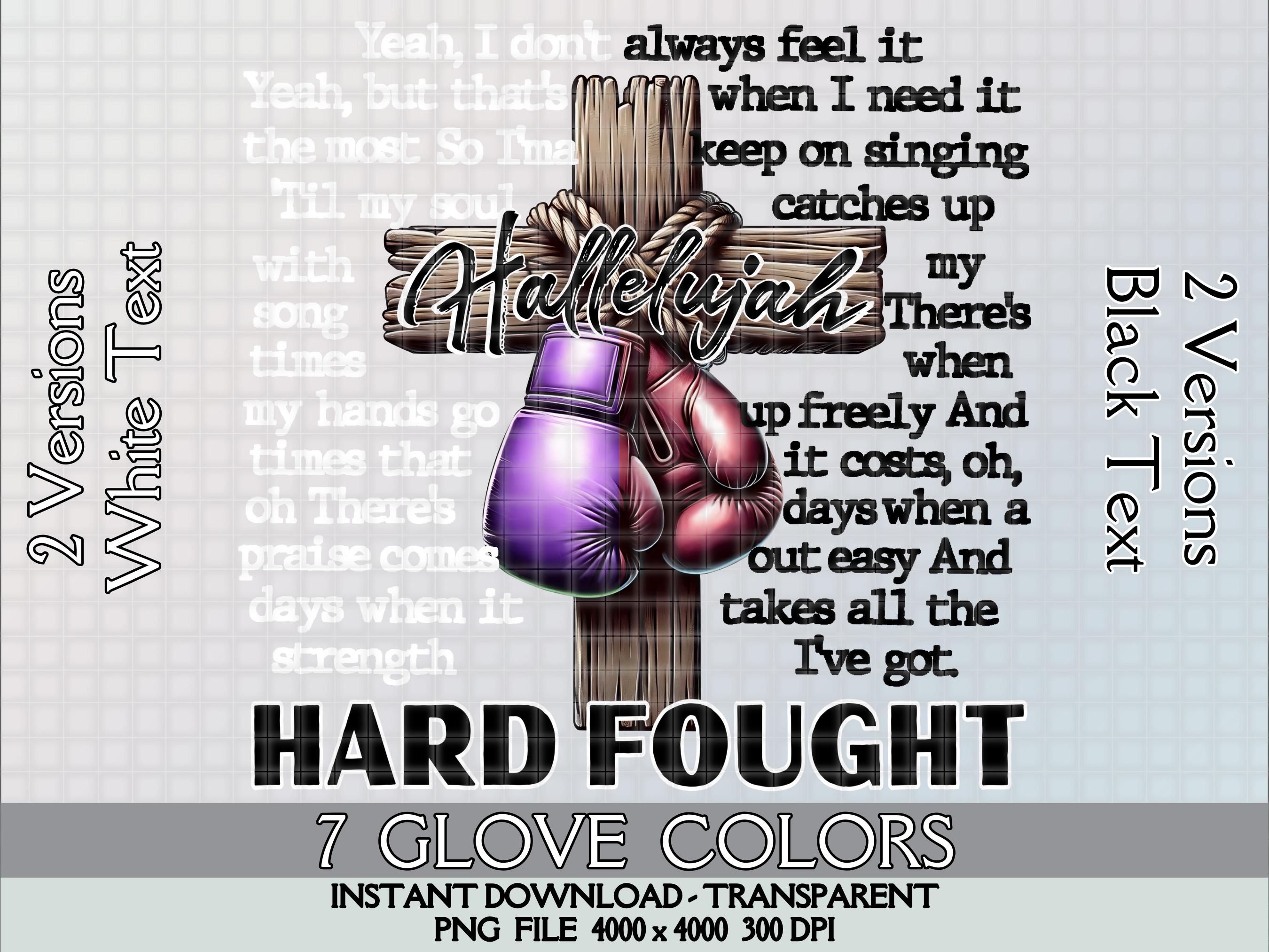 Christian Boxing Gloves Cross PNG: Hard Fought Hallelujah (digital ...