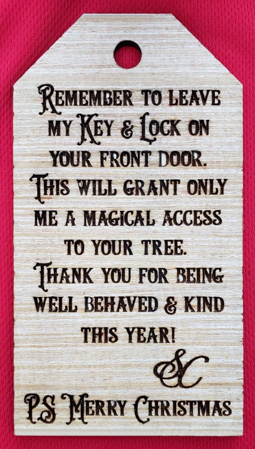 Santa Key Lock Pass SVG Laser Cut Glowforge Christmas DXF PNG - Etsy