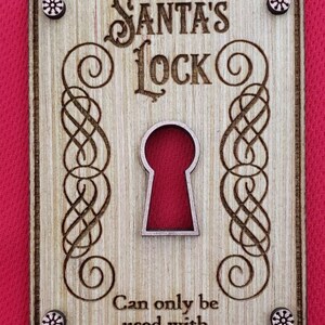 Santa Key Lock Pass SVG Laser Cut Glowforge Christmas DXF PNG - Etsy
