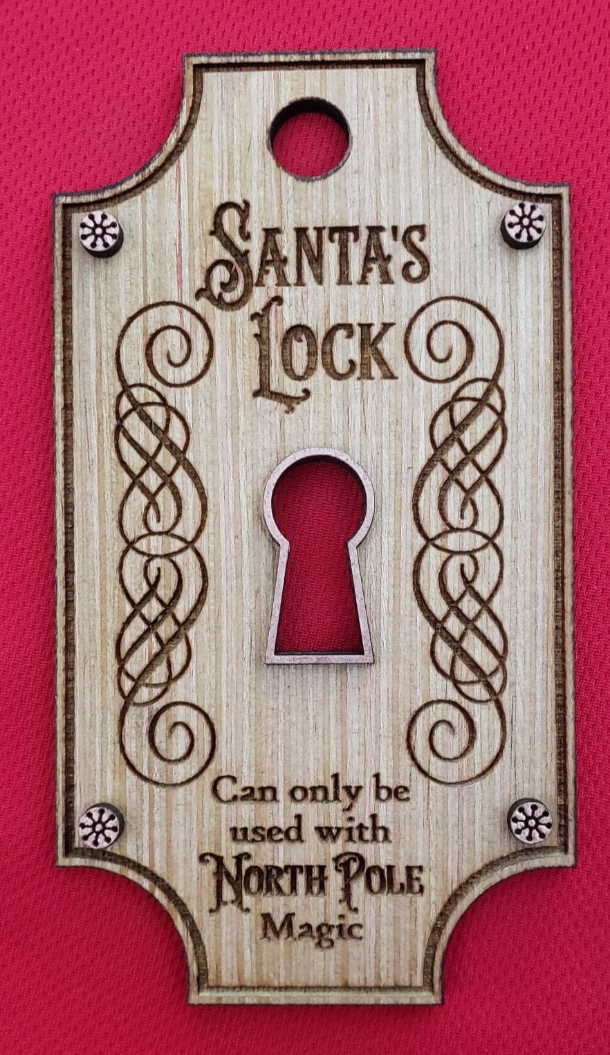 Santa Key Lock Pass SVG Laser Cut Glowforge Christmas DXF PNG - Etsy