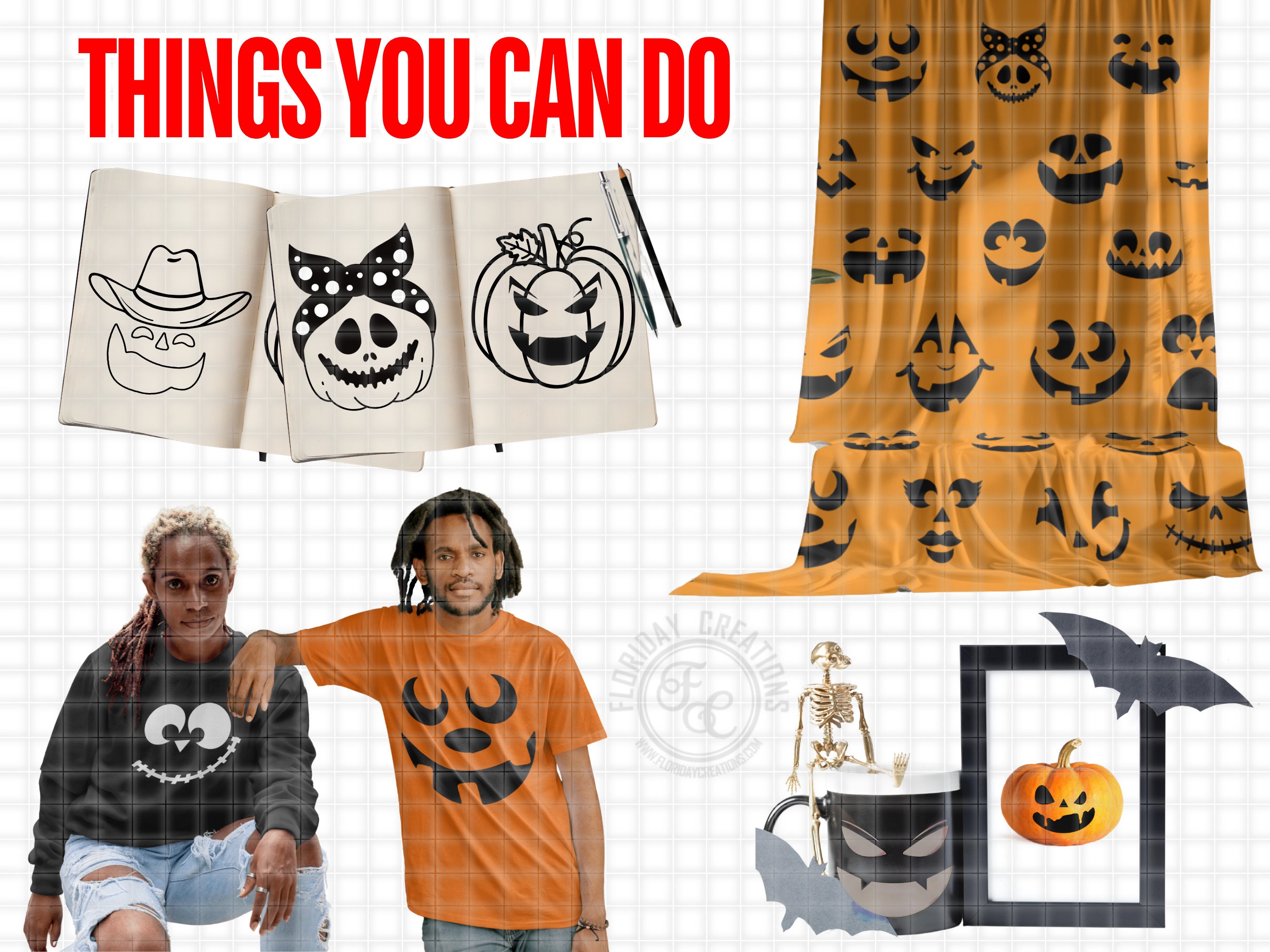 Jack-o-lantern Faces: Halloween PNG & SVG Designs (digital Download) - Etsy