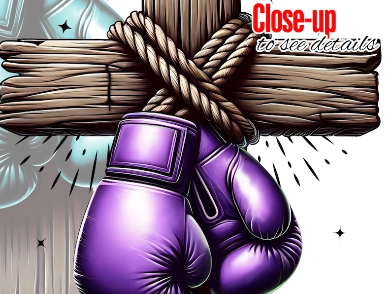 Christian Fighter Clipart: Wooden Cross Boxing Gloves PNG (digital ...