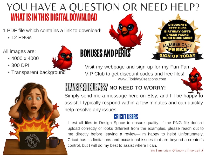 Cardinal Mascot Clipart Bundle: School Spirit Red Bird PNG (digital ...