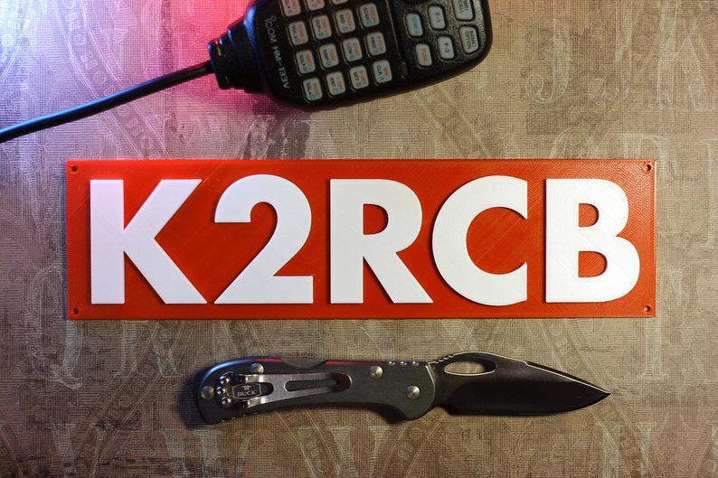 3D Printed Amateur Radio Call Sign Plaque for Ham Radio or GMRS ...