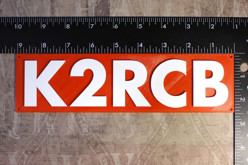 3D Printed Amateur Radio Call Sign Plaque for Ham Radio or GMRS ...