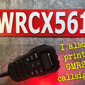 3D Printed Amateur Radio Call Sign Plaque for Ham Radio or GMRS ...