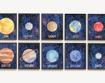 Solar System Wall Art, Outer Space Decor, Digital Download, Nursery ...