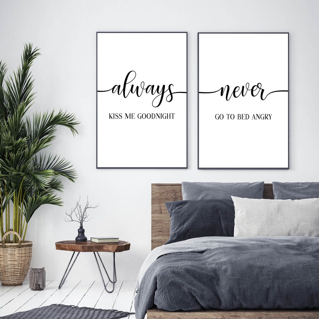 Bedroom Prints Above Bed, Printable Home Decor, Bedroom Printable Wall ...