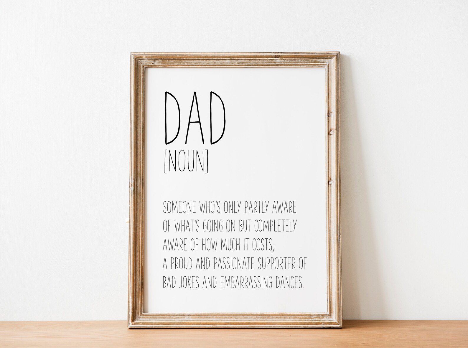 Dad Definition, Funny Dad Sign, Funny Definition Print, Dad Print, Dad ...