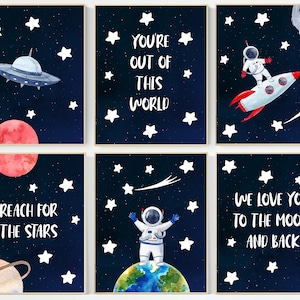 Outer Space Wall Art Decor, Space Poster, Nursery Prints, Digital ...