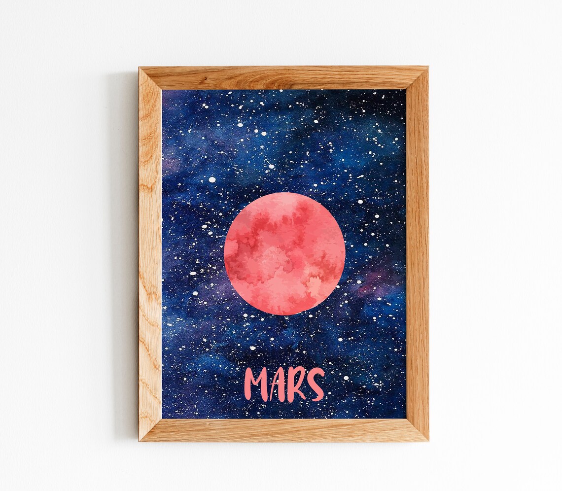 Solar System Wall Art, Outer Space Wall Decor, Digital Download ...