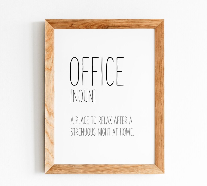 Office Wall Art, Office Printables, Funny Definition Art, Prints for ...