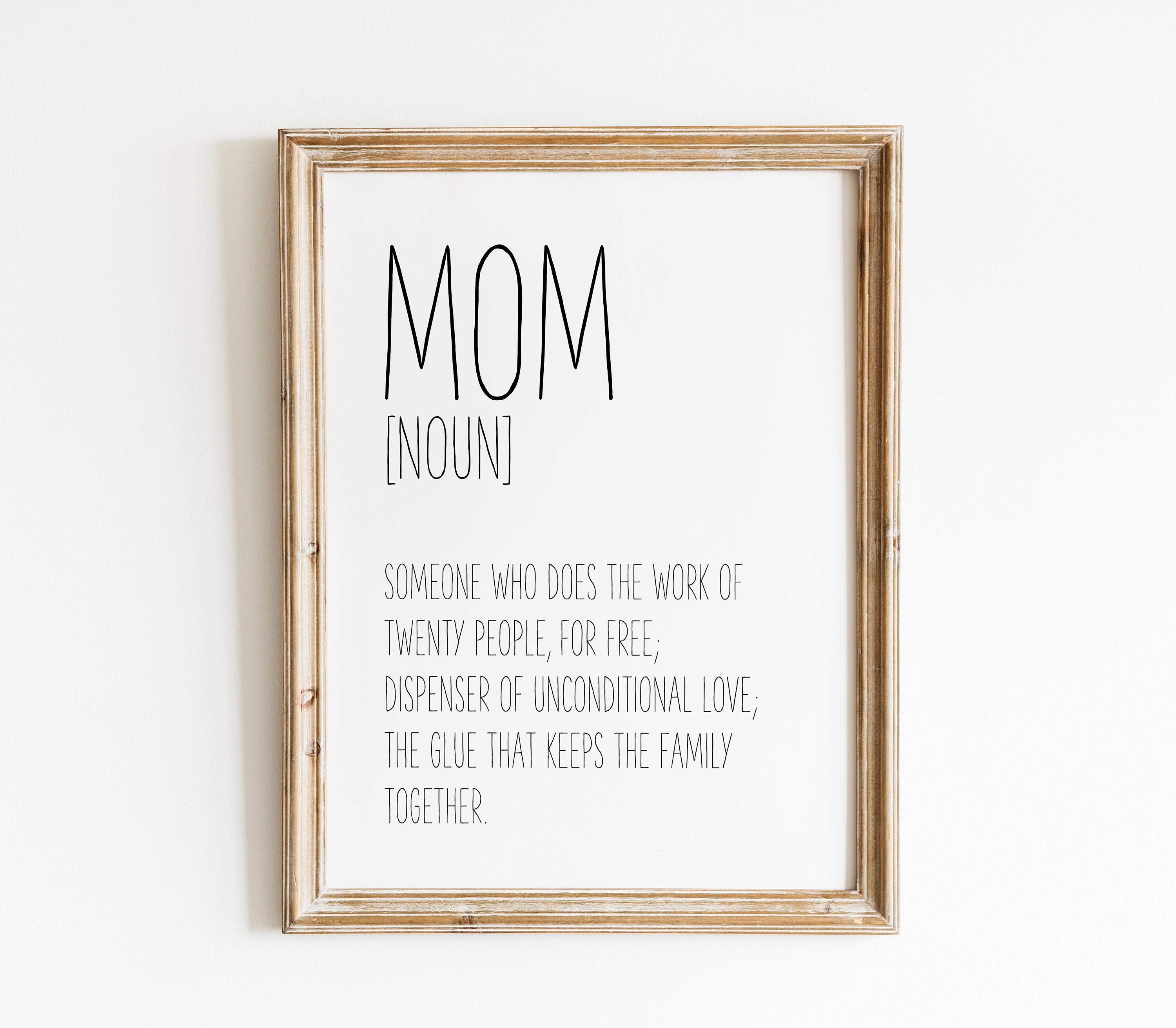 Definition Mom, Mom Print, Mother Wall Art, Mom Gifts, Mom Wall Art ...