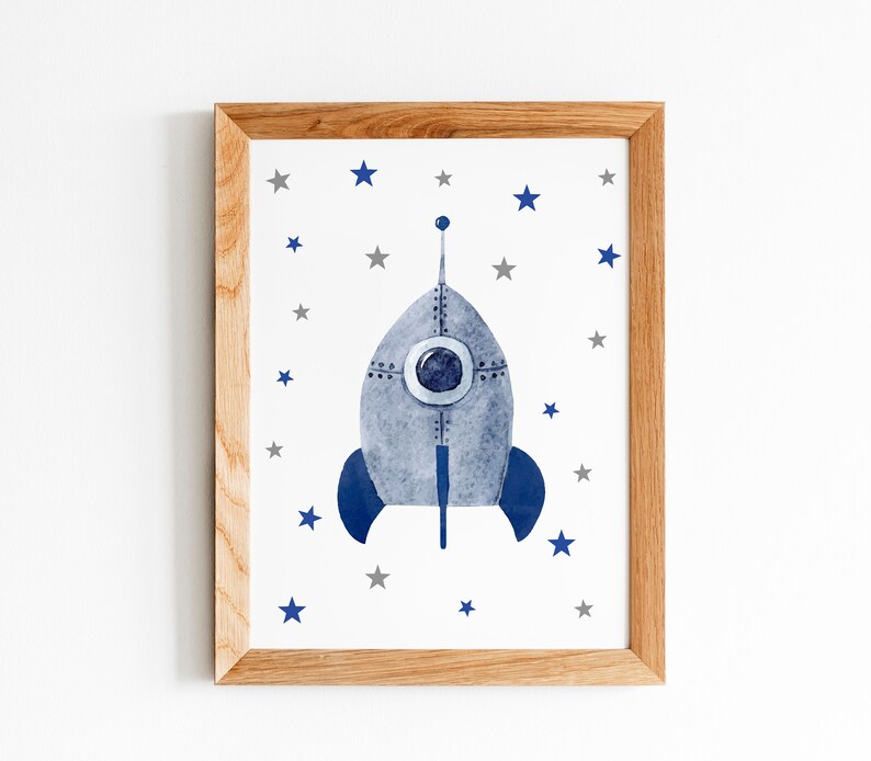 Space Kids Wall Art Decor Digital Download Set of 3 Prints - Etsy
