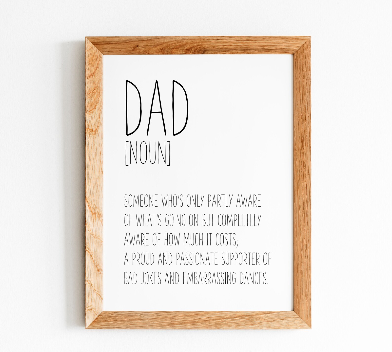 Dad Definition, Funny Dad Sign, Funny Definition Print, Dad Print, Dad ...