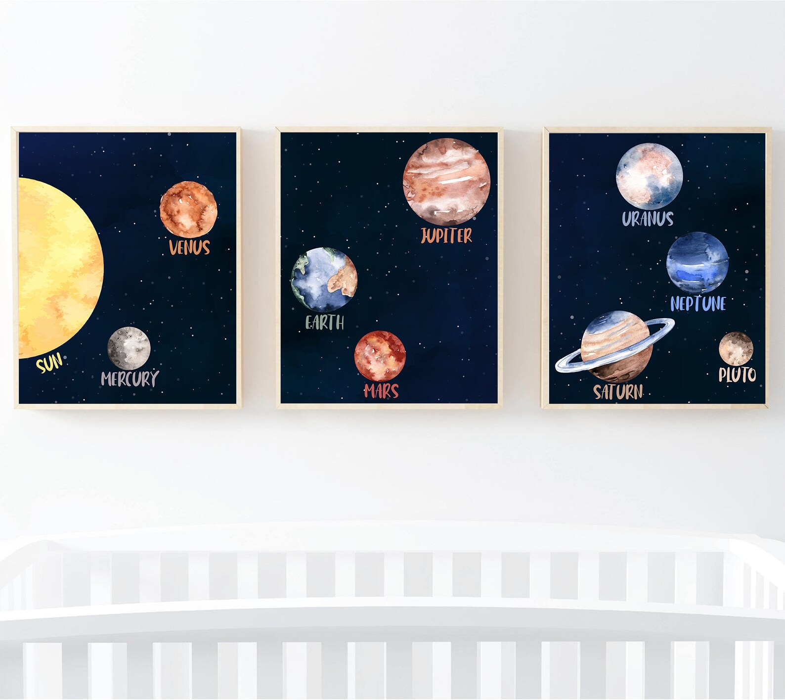 Solar System Wall Art, Outer Space Decor, Digital Download, Printable ...