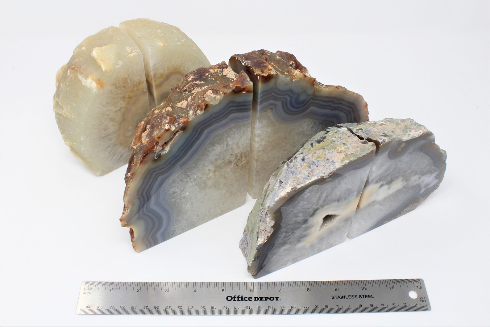 6 to 9 lb Agate Book Ends Natural Agate Bookend Pair Geode | Etsy