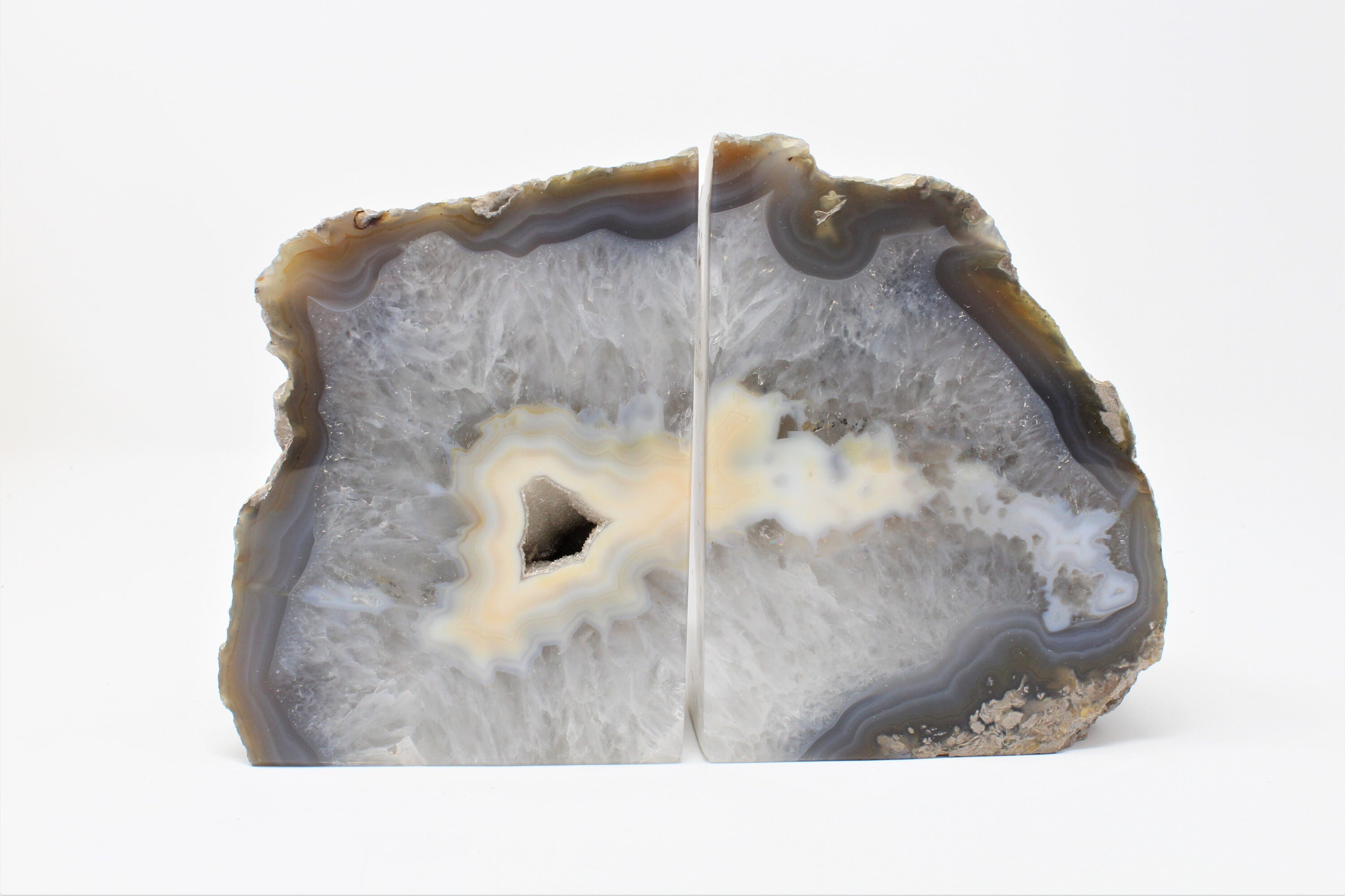 6 to 9 lb Agate Book Ends Natural Agate Bookend Pair Geode | Etsy