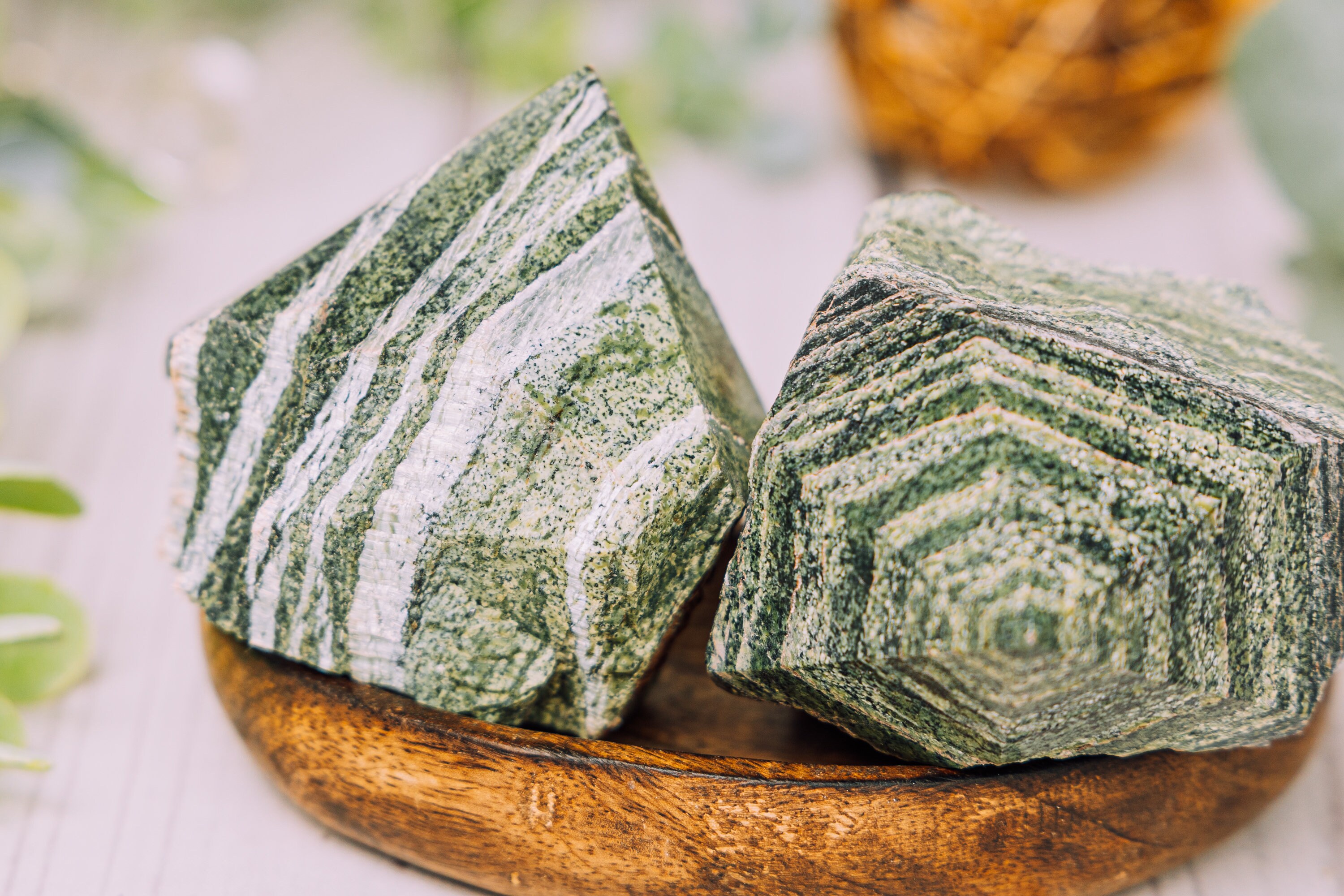 Green Tigers Eye Polished Point Stone Points Crystal - Etsy