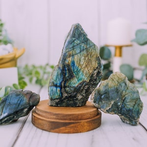 Natural Labradorite Slab, Rough Labradorite Crystals, High Flash ...