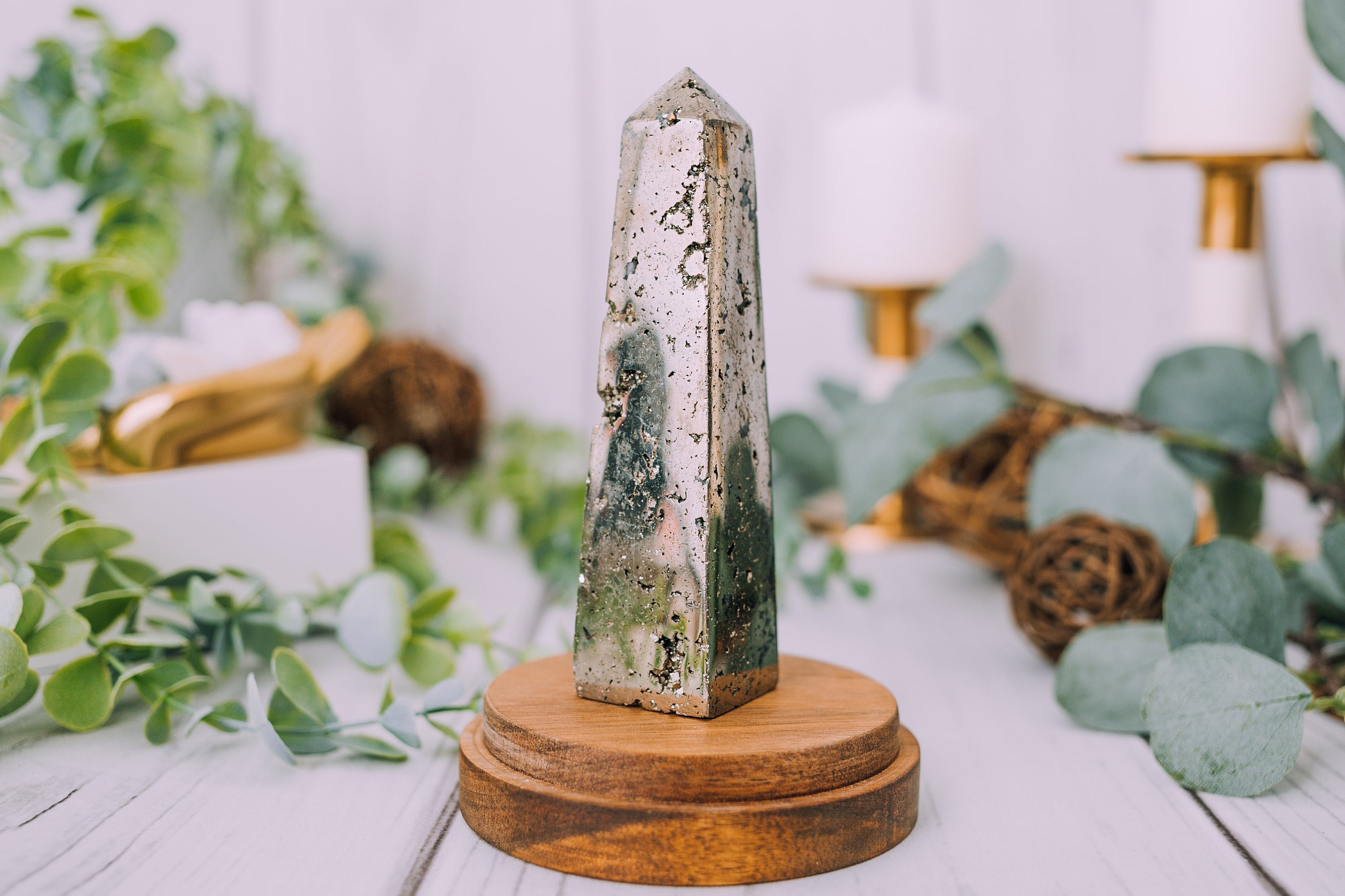 Pyrite Obelisk Crystal Tower Raw Natural Large Pyrite Towers - Etsy