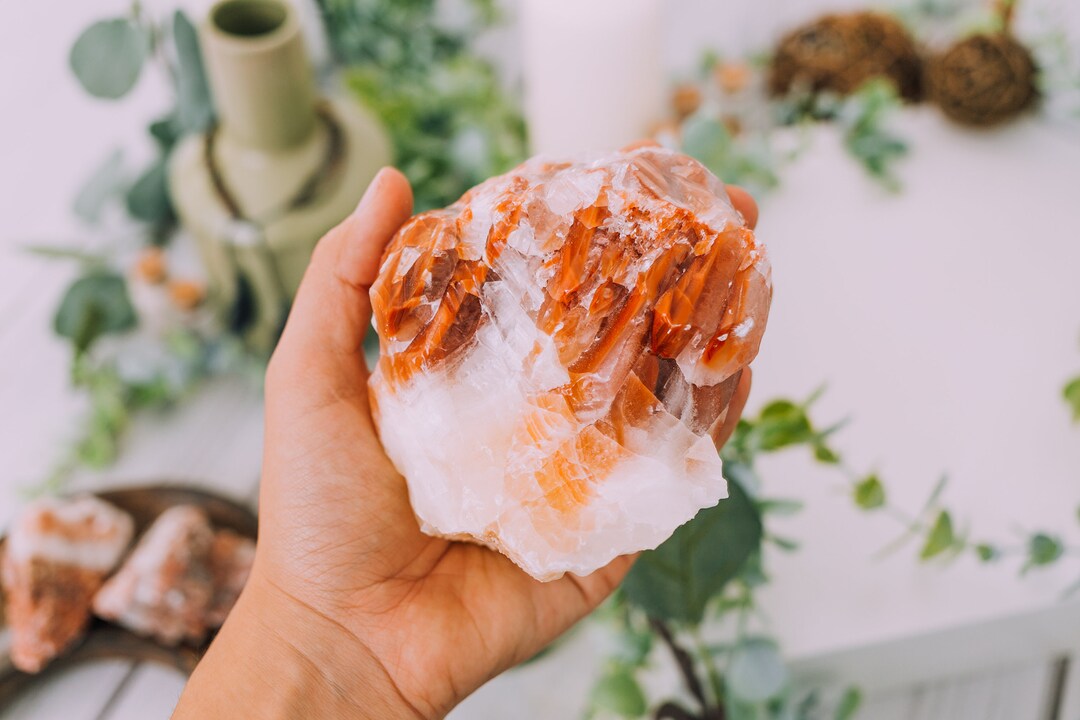 Red Calcite XL Rough Raw Chunk From Mexico, High Grade A Quality ...