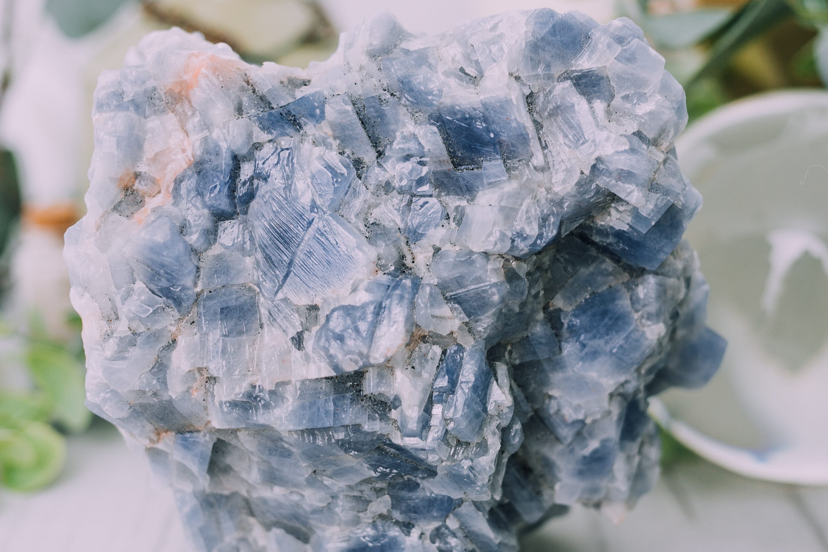 Large Raw Blue Calcite Chunk Natural Rough Blue Calcite - Etsy