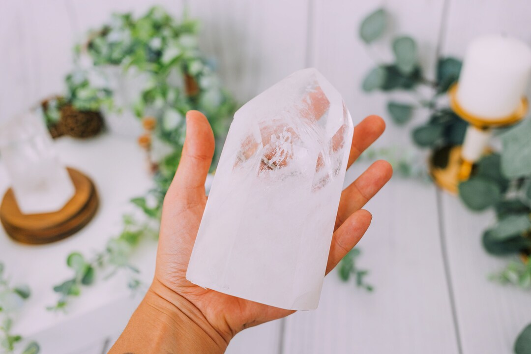 Large Clear Quartz Tower - AAA Grade - Standing Clear Quartz Freeform ...